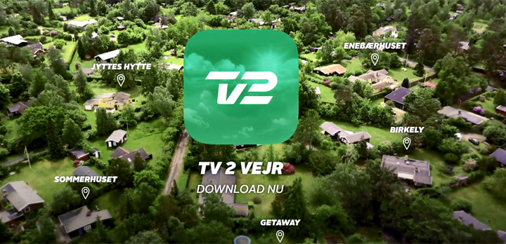 I den nye udgave af TV 2s populære vejr-app kan brugerne gemme deres ...